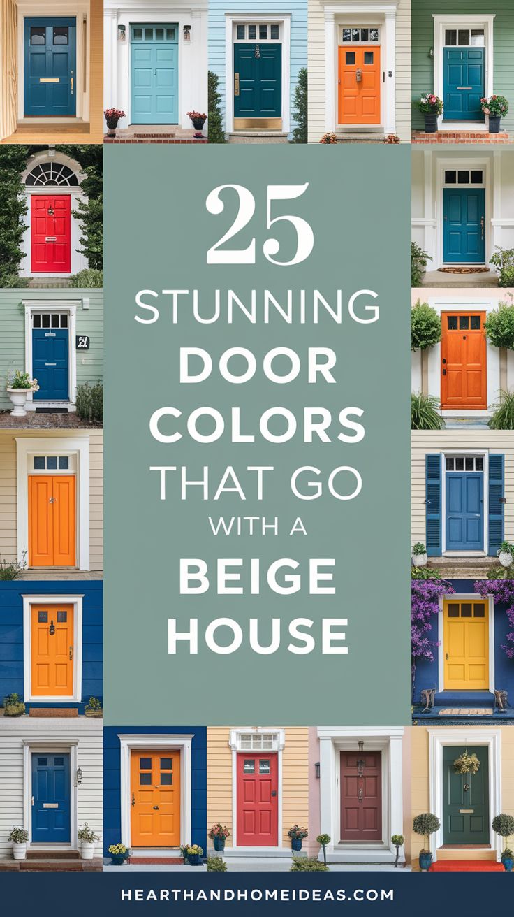 25 Stunning Door Color Combinations for a Beige House - Hearth And Home ...