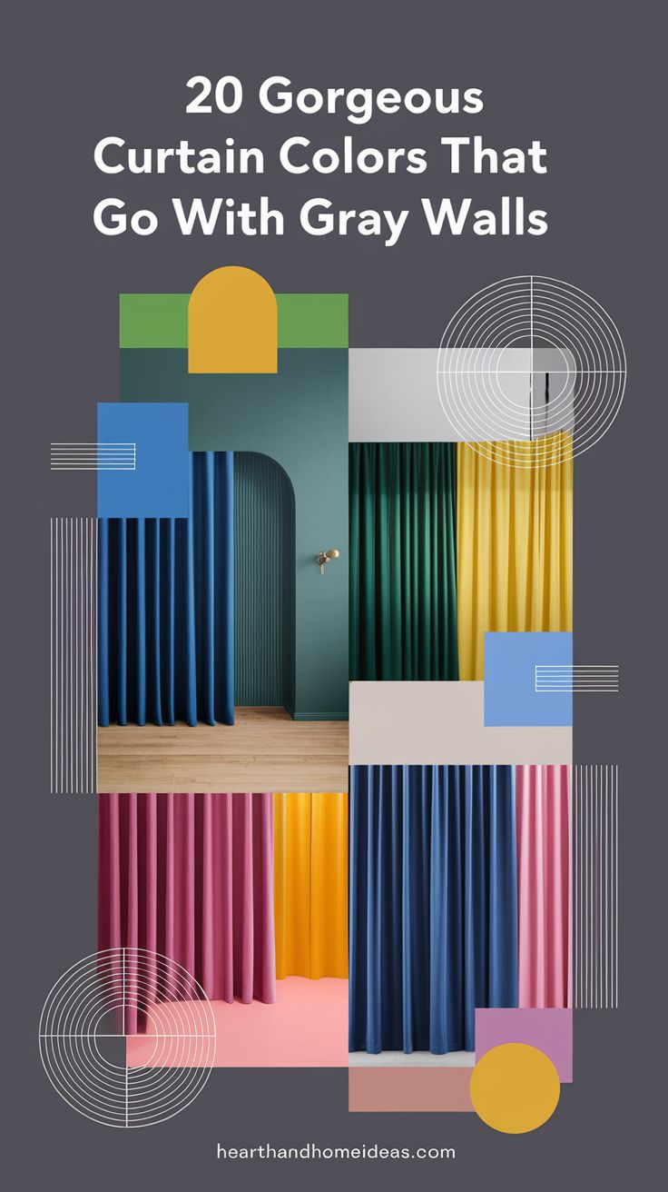 20 Gorgeous Curtain Colors That Perfectly Complement Gray Walls ...