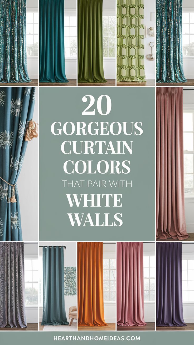20 Gorgeous Curtain Colors That Perfectly Complement White Walls ...