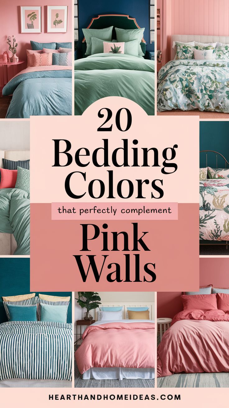 20 Bedding Colors That Perfectly Complement Pink Walls - Hearth And ...