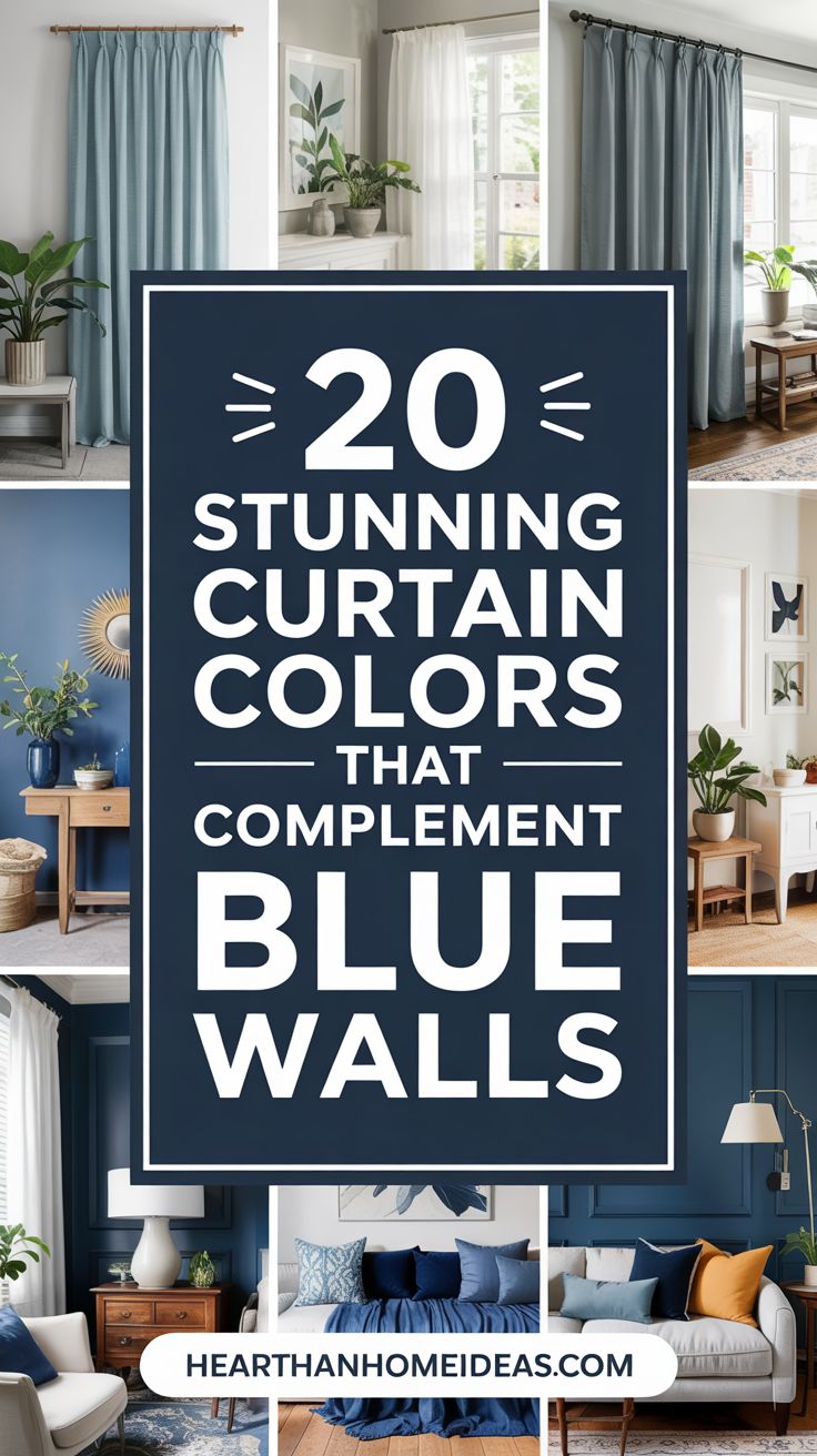 20 Stunning Curtain Colors That Complement Blue Walls - Hearth And Home ...